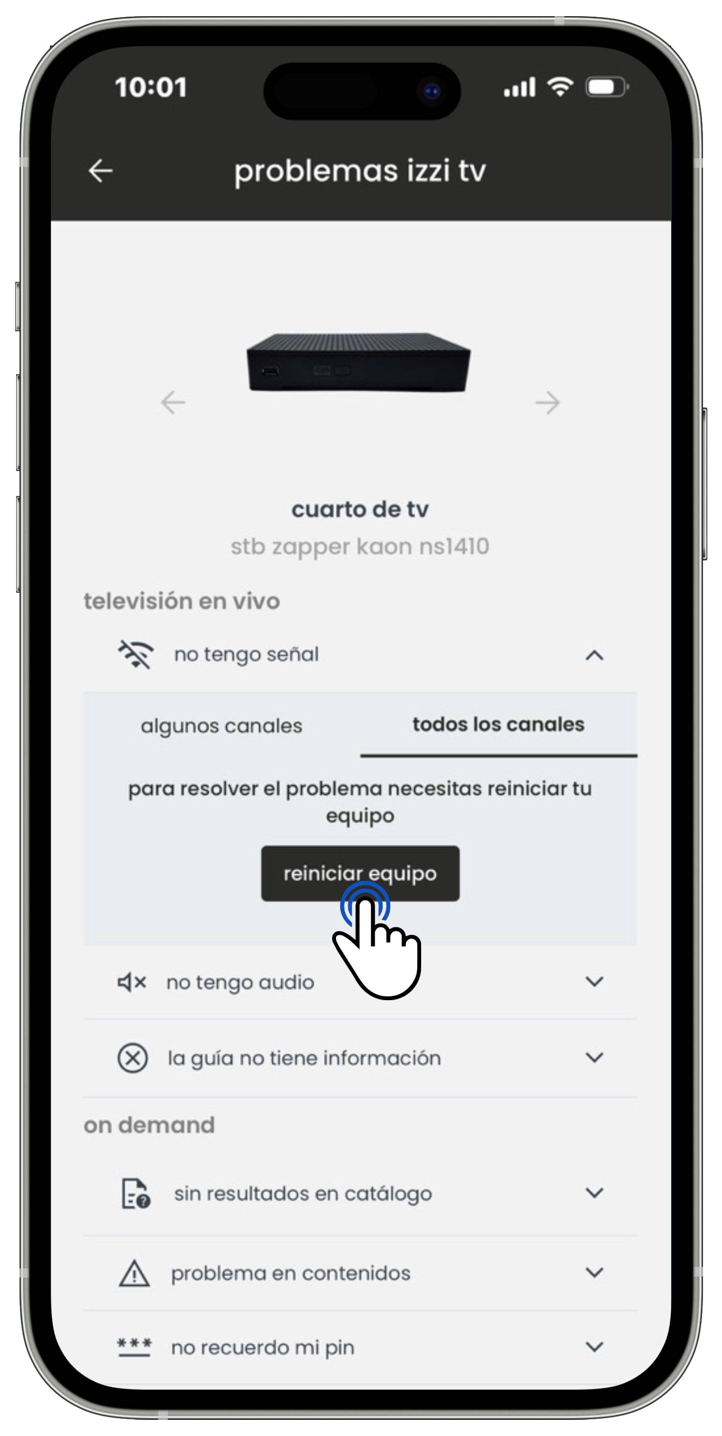 Reporta fallas de tu servicio desde izzi App – Ayuda izzi