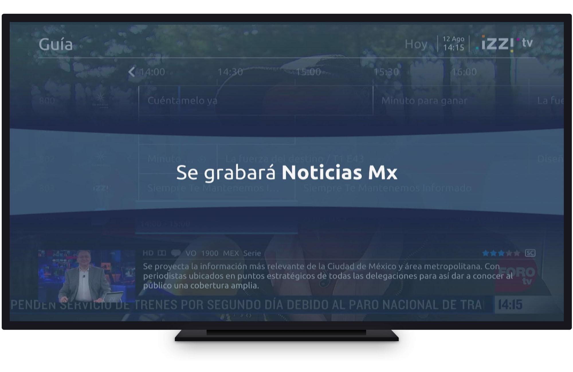 Graba tus programas favoritos – Ayuda izzi