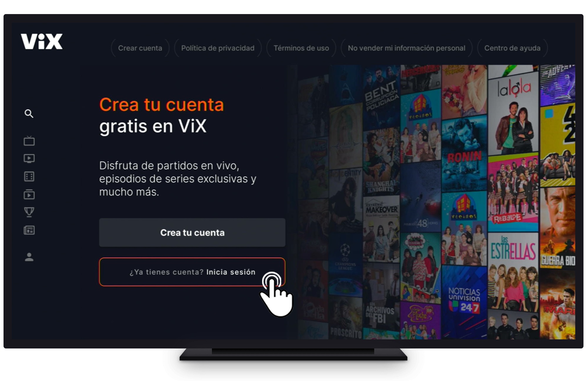 Inicio de sesión ViX – Ayuda izzi