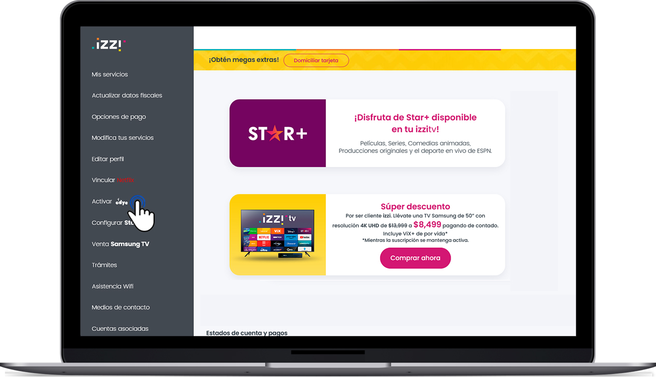 Activación Edye – Ayuda izzi