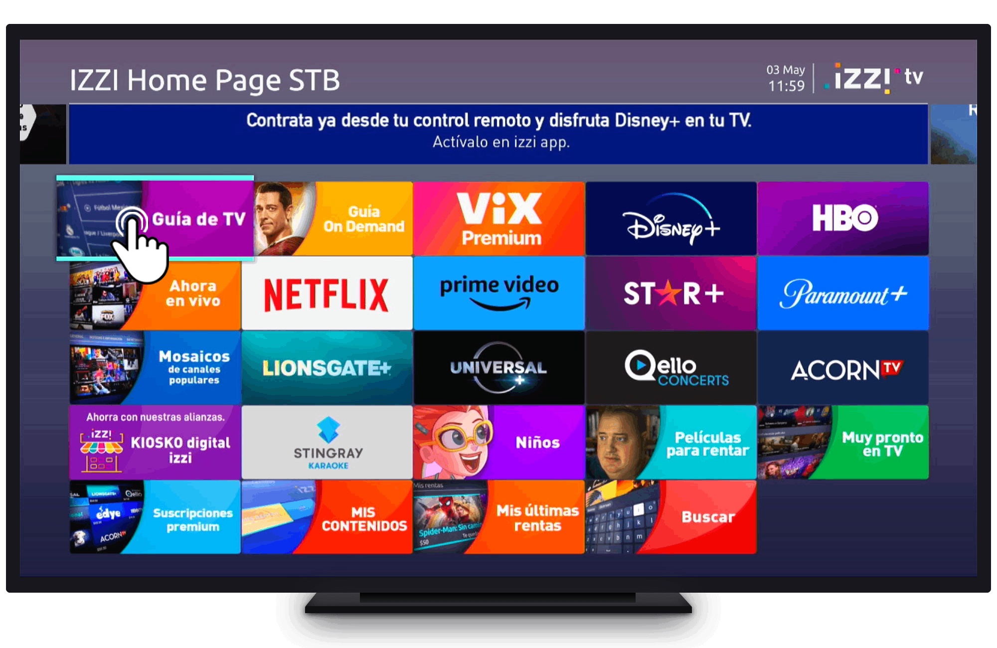 Consulta la programación desde tu decodificador – Ayuda izzi