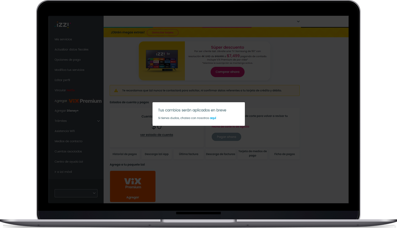 Contrata ViX Premium con izzi – Ayuda izzi