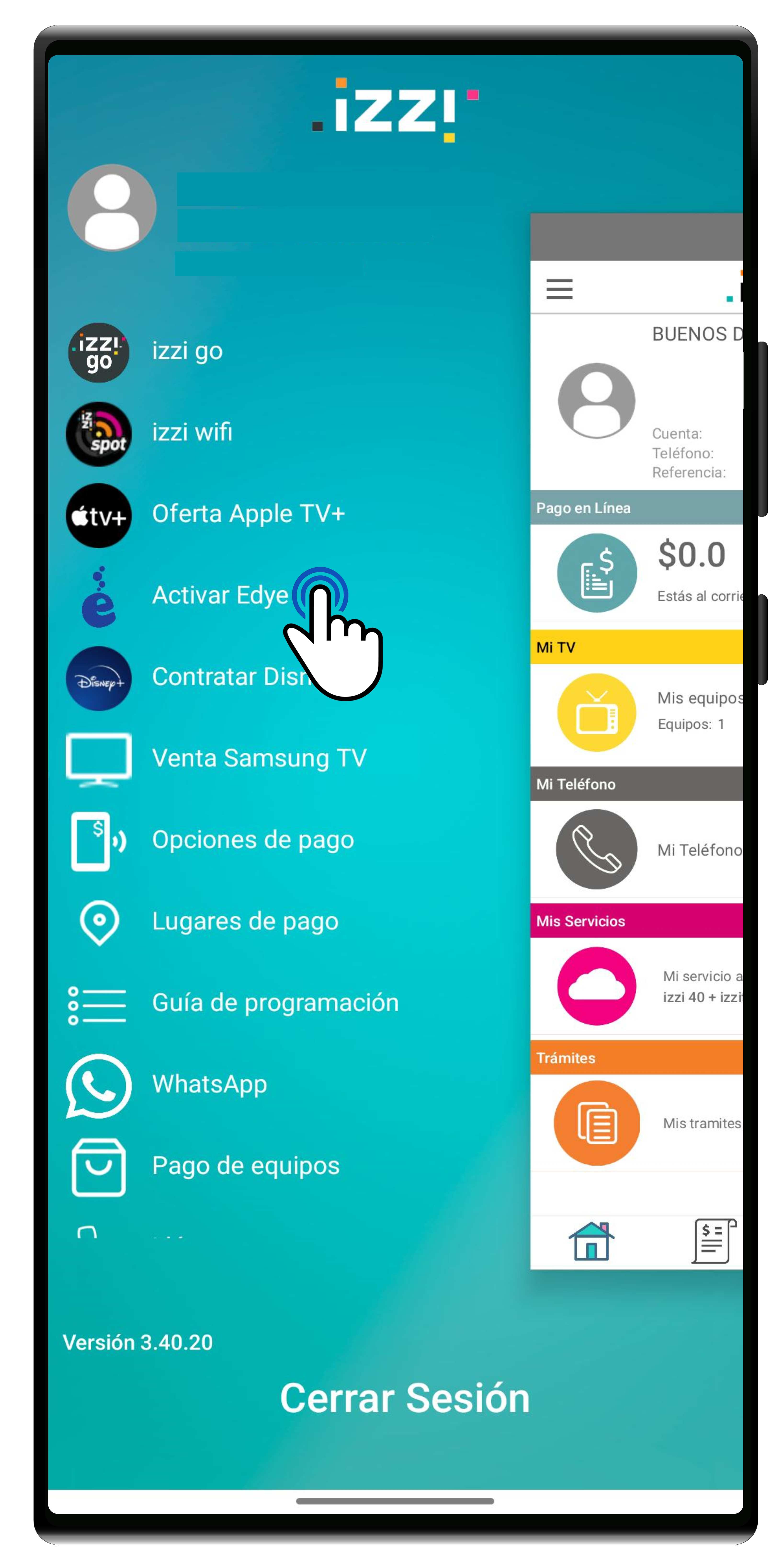 Activación Edye – Ayuda izzi